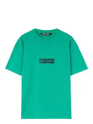 Palm Angels Garment Dye Box Logo T-shirt Green/white