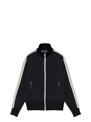 Palm Angels Curved Logo Track Jacket - Black/white