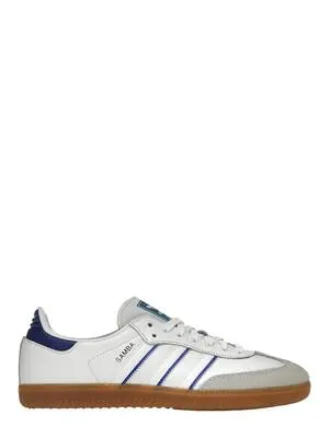 Adidas Adidas Samba Leather Sneakers Cloud White/lucid Blue/gum