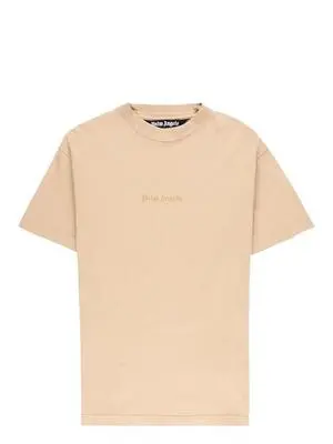 Palm Angels Gd Reverse Logo Tee Shirt - Beige