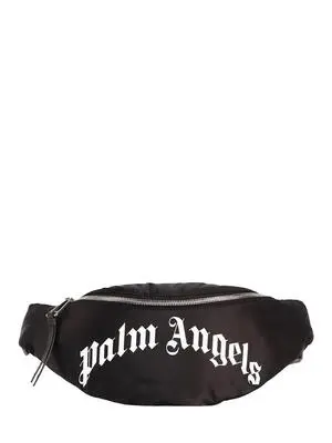 Palm Angels Curved Logo Belt Bag - Black