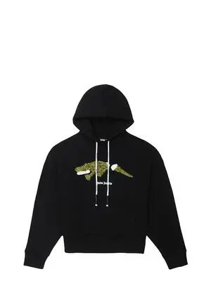 Palm Angels Croco Hoodie - Black/green