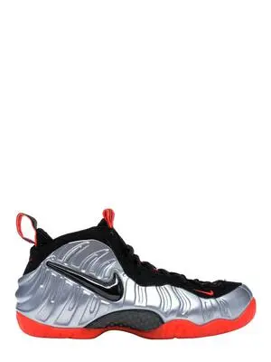 Nike Foamposite Pro Sneakers - Metallic Silver/black/bright Crimson