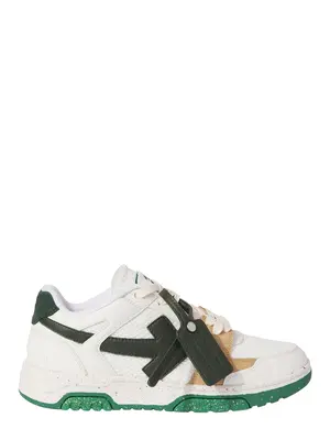 Off-White Out Of Office Low Slim Sneakers - White Green