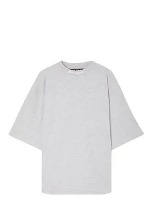 Palm Angels Classic Logo Over T-shirt - 0801 Melange Grey/white