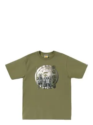 A BATHING APE Kabuto Tee Shirt - Olivedrab Green