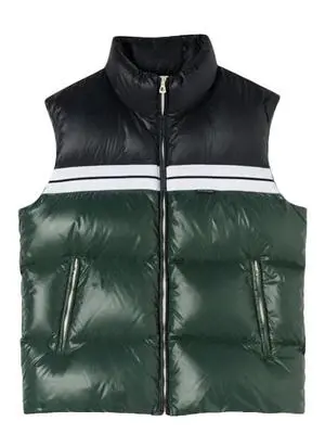 Palm Angels Classic Track Puffed Vest - Green/black