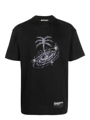 Palm Angels Galaxy Glittered T-shirt - Black