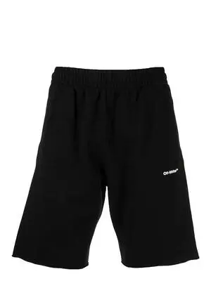 Off-White Wave Outline Diag Sweatshorts - Black/white