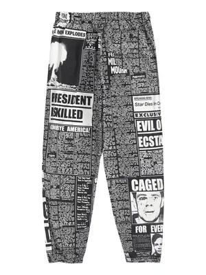 Supreme Newsprint Skate Pant - Black