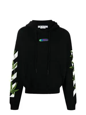 Off-White Arrows Oversized Hoodie - Black/white/green