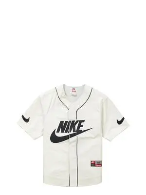 Supreme Nike Leather Baseball Jersey - White