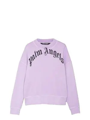 Palm Angels Curved Logo Sweatshirt - Lilac