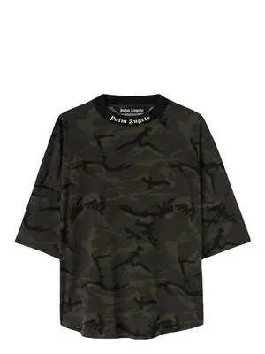 Palm Angels Camo Classic Logo Over T-shirt - Military/black