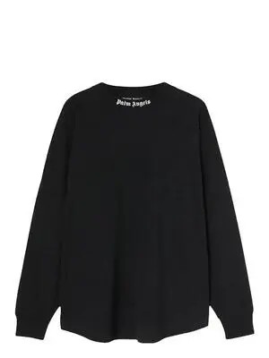 Palm Angels Classic Logo Long Sleeve T-shirt - Black/white