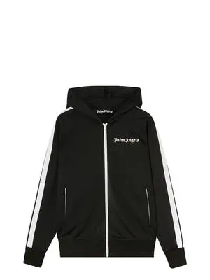 Palm Angels Hooded Track Jacket - Black/white