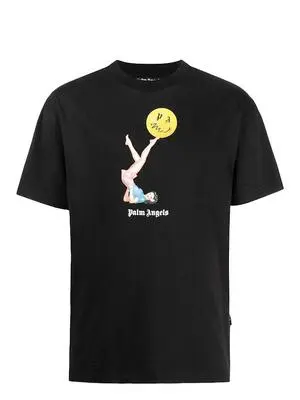 Palm Angels Juggler Pin Up Tee Shirt - Black