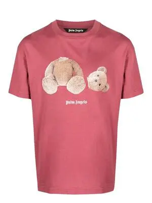 Palm Angels Bear Print T-shirt T-shirt - Pink