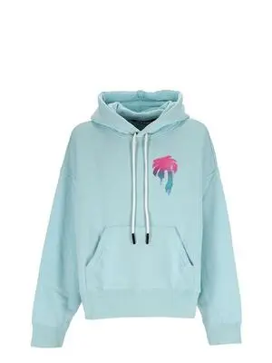 Palm Angels I Love Pa Popover Hoodie - Light Blue