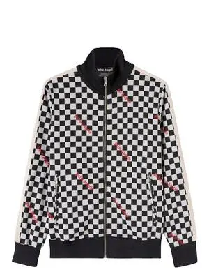 Palm Angels Jacquard Damier Classic Track Jacket - Black/red