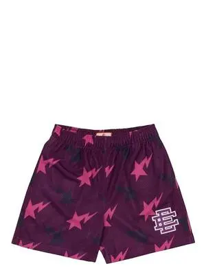 ERIC EMANUEL X Bape Miami Basic Short - Purple/pink/black