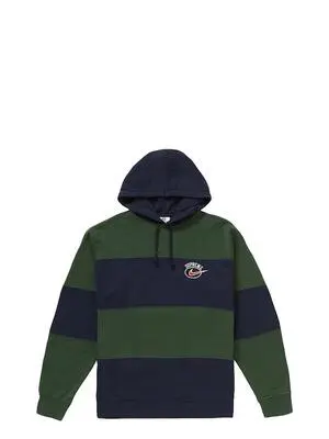 Supreme Nike Stripe Hooded Sweatshirt - Navy Blue