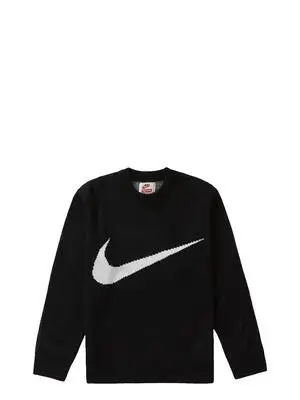 Supreme X Nike Swoosh Sweater - Black