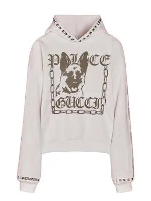 PALACE Printed Cotton Jersey Sweatshirt - Off/white