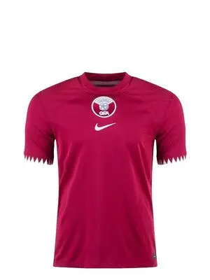 Nike Qatar 2022/23 Stadium Home Drifit Soccer Jersey - Desert Maroon/white