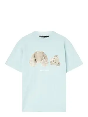 Palm Angels Bear Classic T-shirt - Light Blue/brown