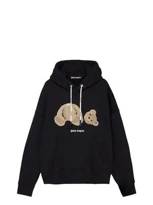 Palm Angels Bear Motif Hoodie - 1060 Black/brown