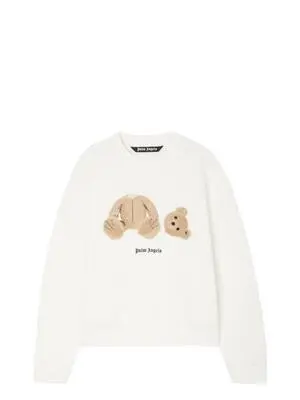 Palm Angels Bear Crew Sweatshirt - 0360 Off White/brown
