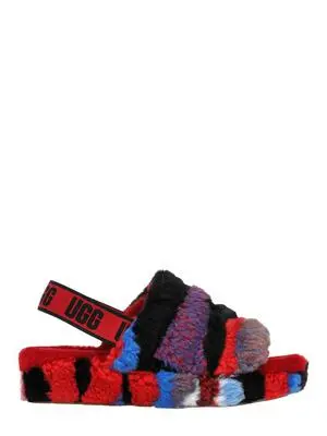 UGG Fluff Yeah Slide - Cali/collage/red