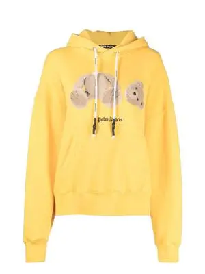 Palm Angels Bear Motif Hoodie - Yellow