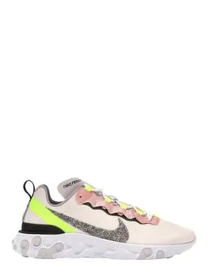 Nike React Element 55 Premium Sneakers Light Soft Pink/black/volt
