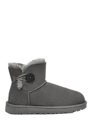 UGG Mini Bailey Button Ii Ankle Boots - Grey