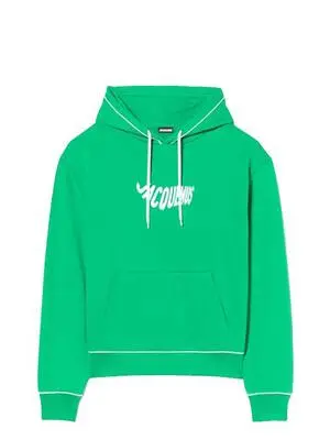 Jacquemus Le Sweatshirt Vague Print Wave Logo Hoodie - Green
