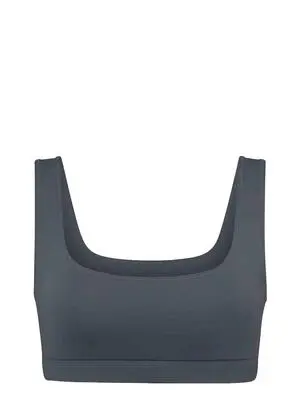 SKIMS Swim Tank Bikini Top - Gunmetal