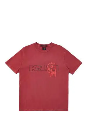 Ksubi X Juice Wrld 999 Skull Kash Short Sleeve Tee Shirt - Blood Red