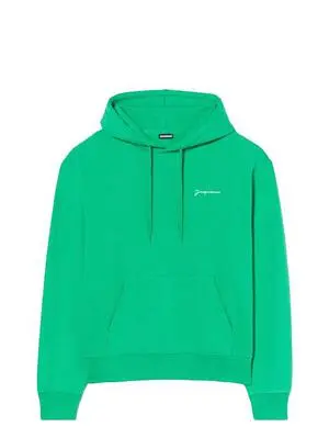 Jacquemus Le Sweatshirt Brode Embroidered Logo Hoodie - Green