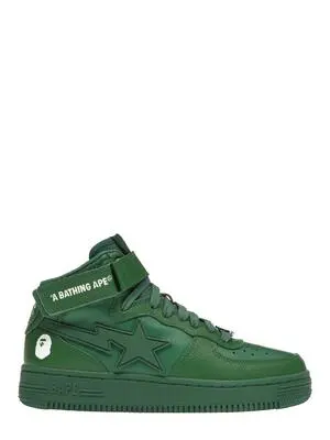BAPE A Bathing Ape Bape Sta Mid Sneakers Green/white