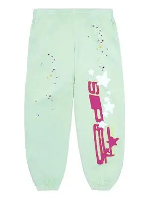 SP5DER Sp5 Printed Sweatpants - Mint