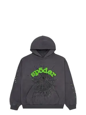 SP5DER Sp5der Wait Web Hoodie Slate Grey