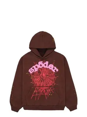 SP5DER Web Hooded Sweatshirt - Brown