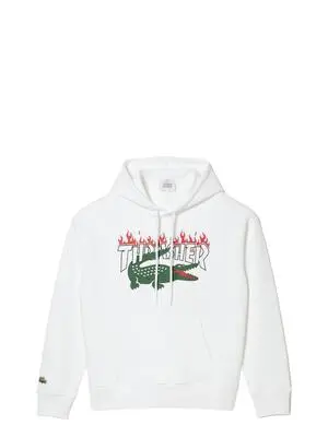Lacoste X Thrasher Oversized Sweat Hoodie - White