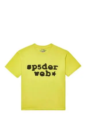 SP5DER Web Tee Shirt - Yellow/black