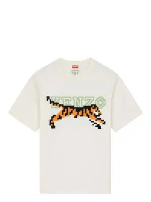 Kenzo X Nigo Tiger Pixel Oversized T-shirt - Off White