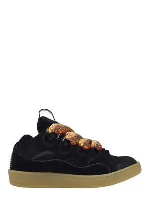 LANVIN Leather Curb Sneakers - Black