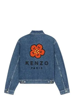 Kenzo X Nigo Boke Flower Embroidered Denim Tracker Jacket - Blue