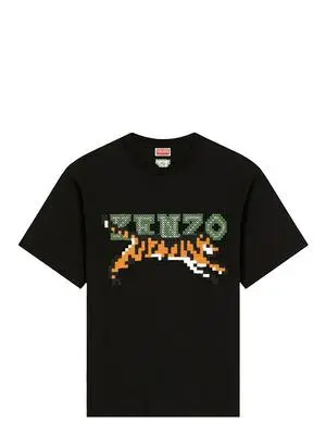 Kenzo X Nigo Tiger Pixel Oversized T-shirt - Black